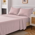 Jessy Home Bed Sheets Set 4 Piece Queen/Full Sheet Set Flesh Pink ...