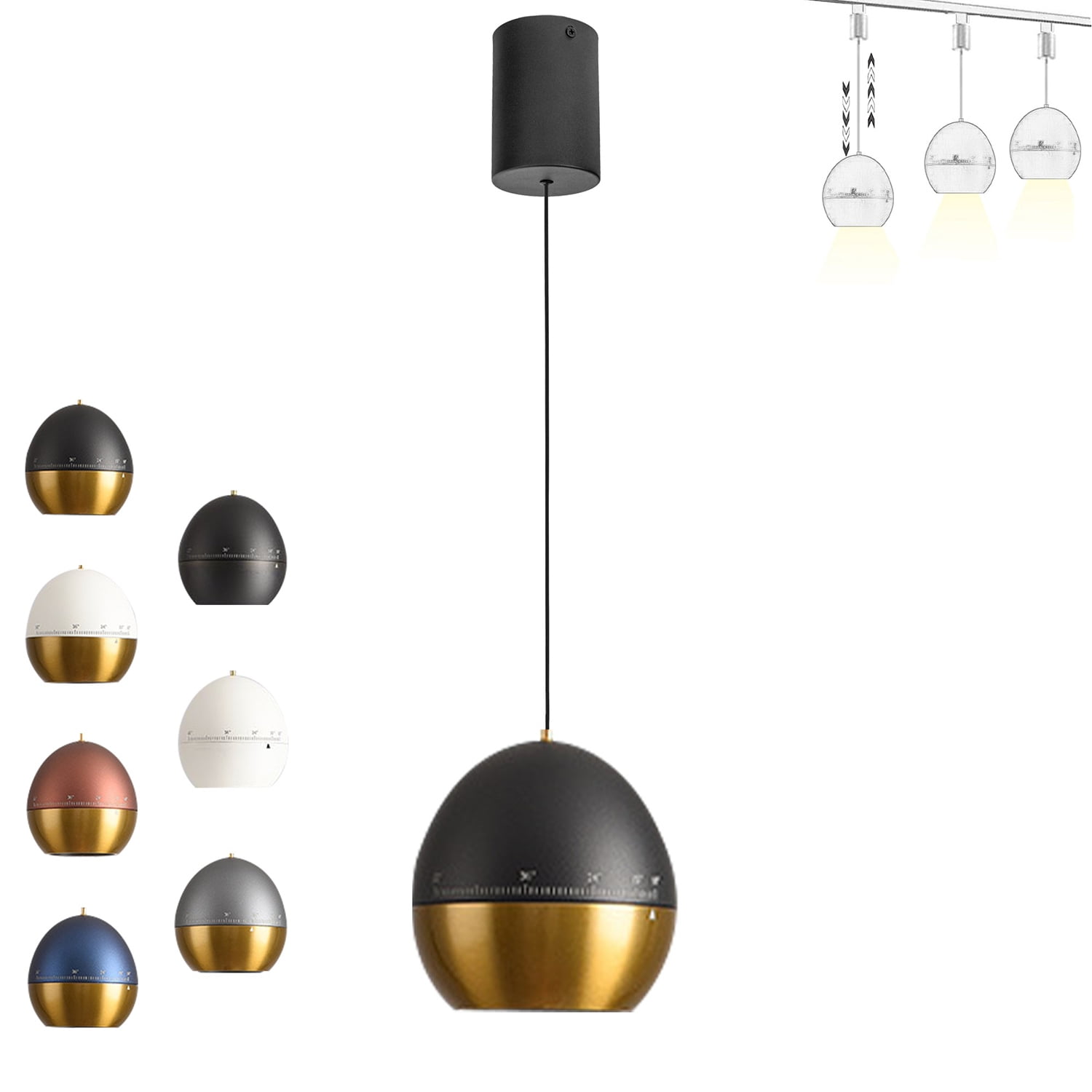 FSLiving 7W Zoomable Chandeliers Retractable Lift Ceiling Light ...