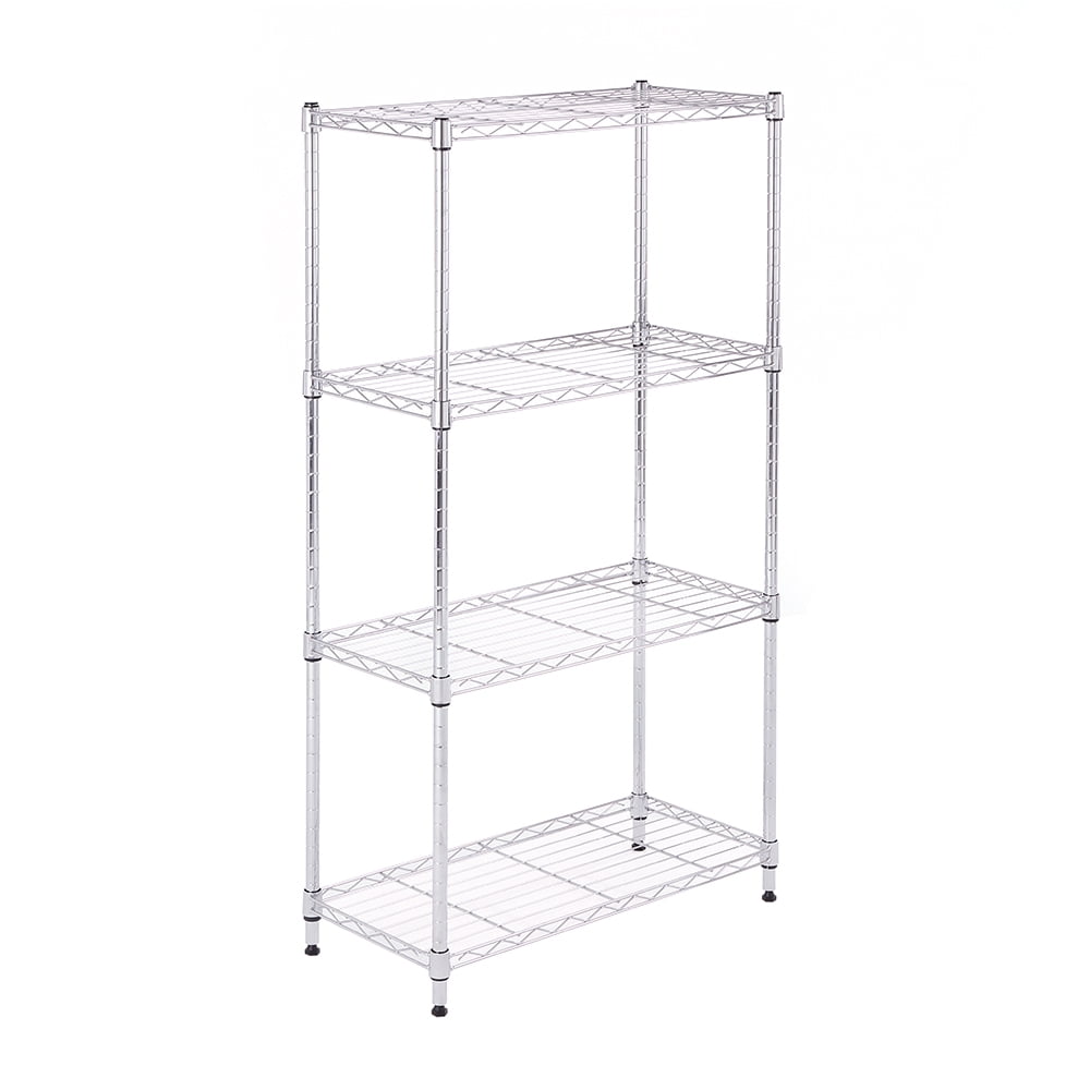 4 tier chrome shelving 11.8x25.6x45.5in - Walmart.com