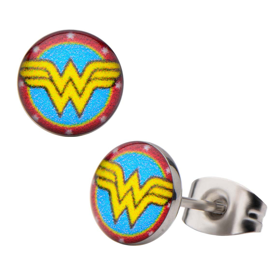 Wonder Woman Round Logo Earrings - Walmart.com