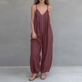 Costeam Womens Solid Color Adjustable Buckle Spaghetti Strap V Neck ...