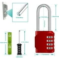 Padlock 2 Pack, 2.2 Inch Long Shackle Combination Lock, 4 Digit Outdoor ...