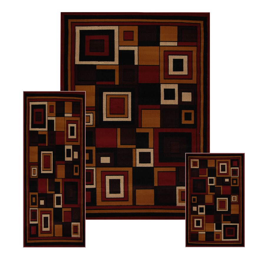 Home Dynamix Area Rugs: Ariana Rug: 7543 Red: 3 Piece Set - Walmart.com