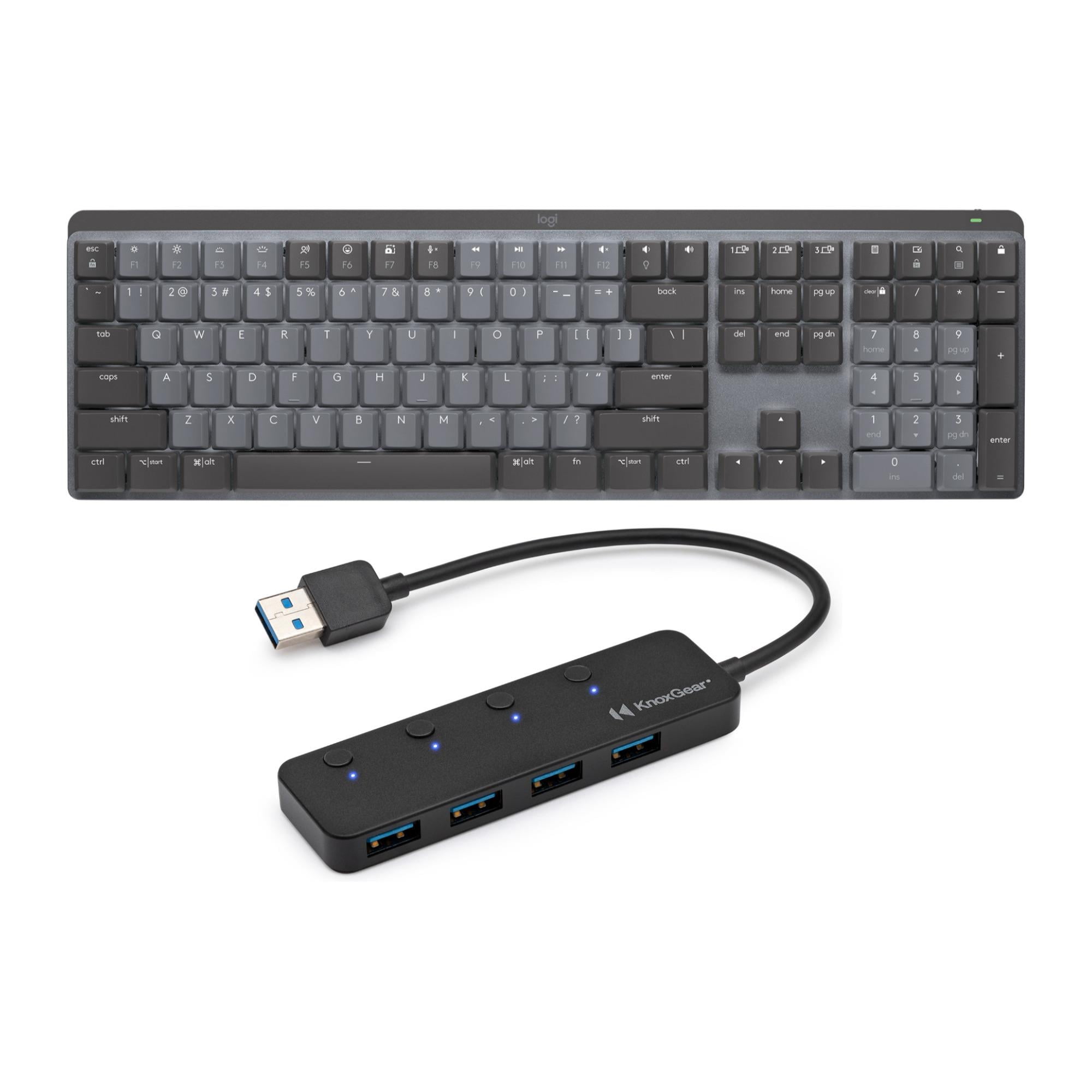 Logitech MX Mechanical Wireless Illuminated Keyboard with USB Hub ...