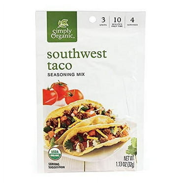 Simply Organic Mild Taco Seasoning, Vegan, Mexican Spices, Flavorful, 1 ...