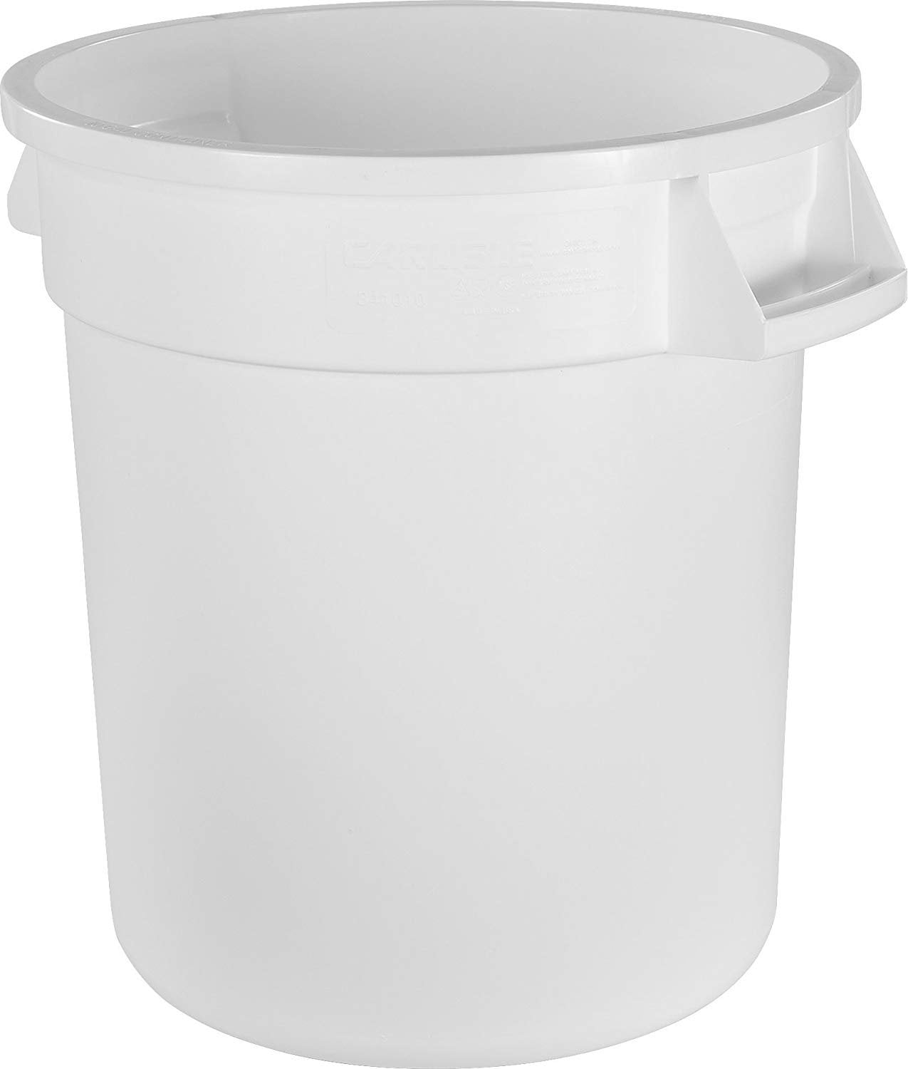 Carlisle 34101002 Bronco Round Waste Container Only, 10 Gallon, White ...