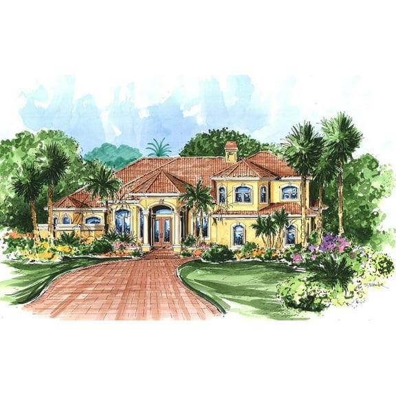 556-109: European Italianate 5 Bed, 7 Bath Luxury Home Plan, 7340 Sq Ft ...