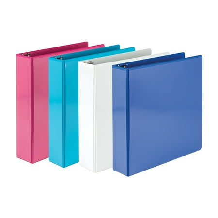 Samsill 2 Inch Round Ring Binders/Customizable Clear View Binder/Bulk ...