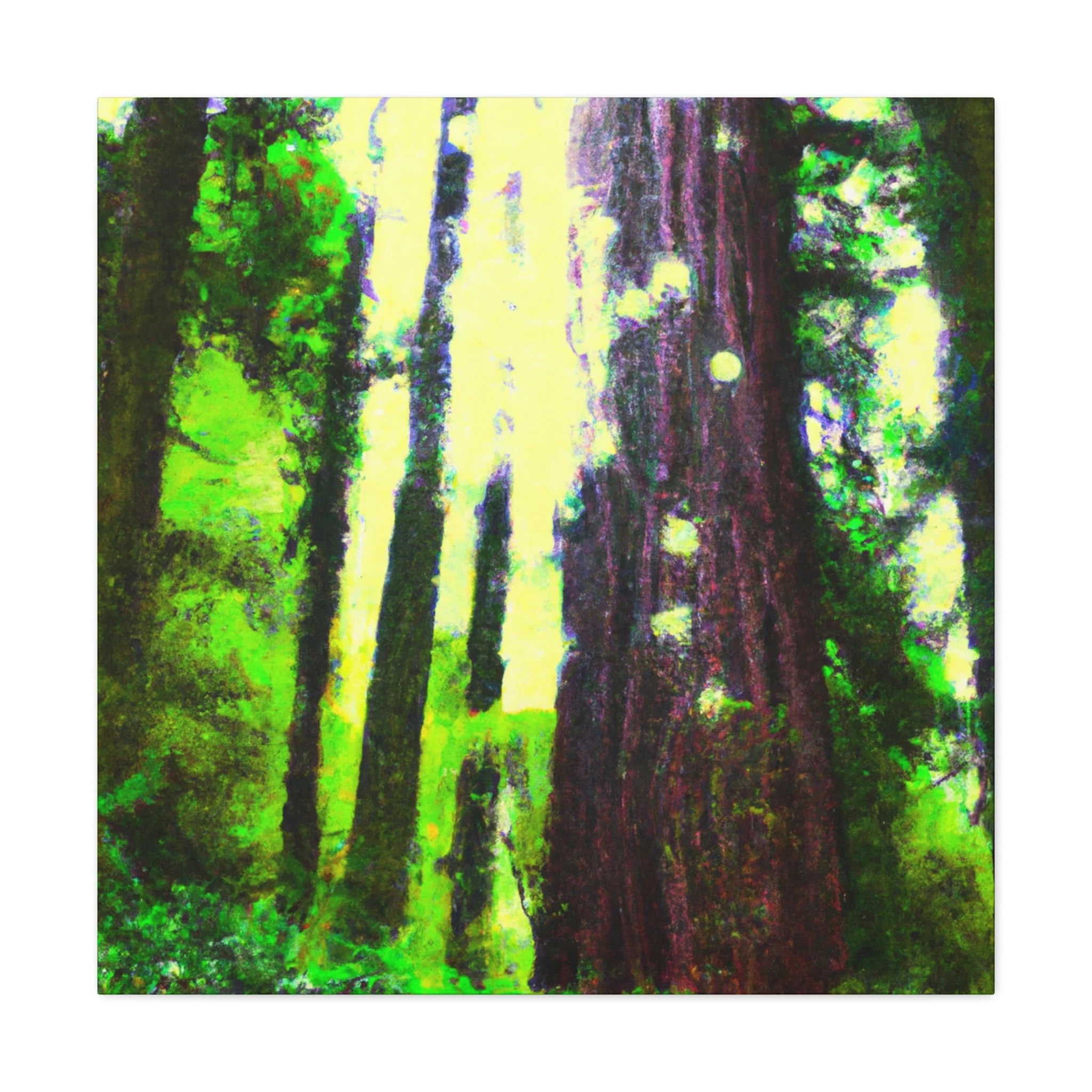 Redwood Tree Pointillism - Canvas - Walmart.com