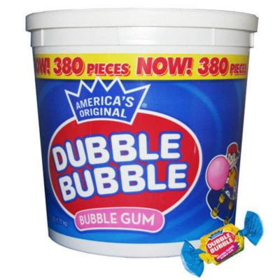 Dubble Bubble Bubblegum - Original - 380ct Tub - Walmart.com