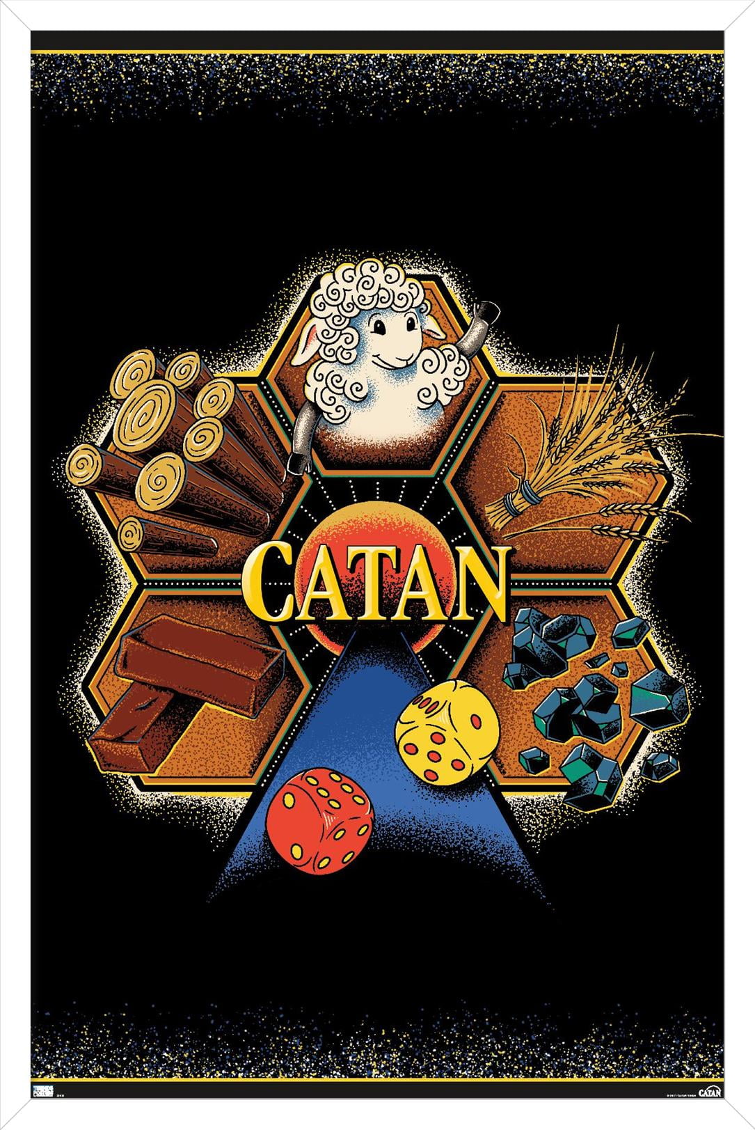 CATAN - Resources Wall Poster, 14.725" x 22.375", Framed - Walmart.com