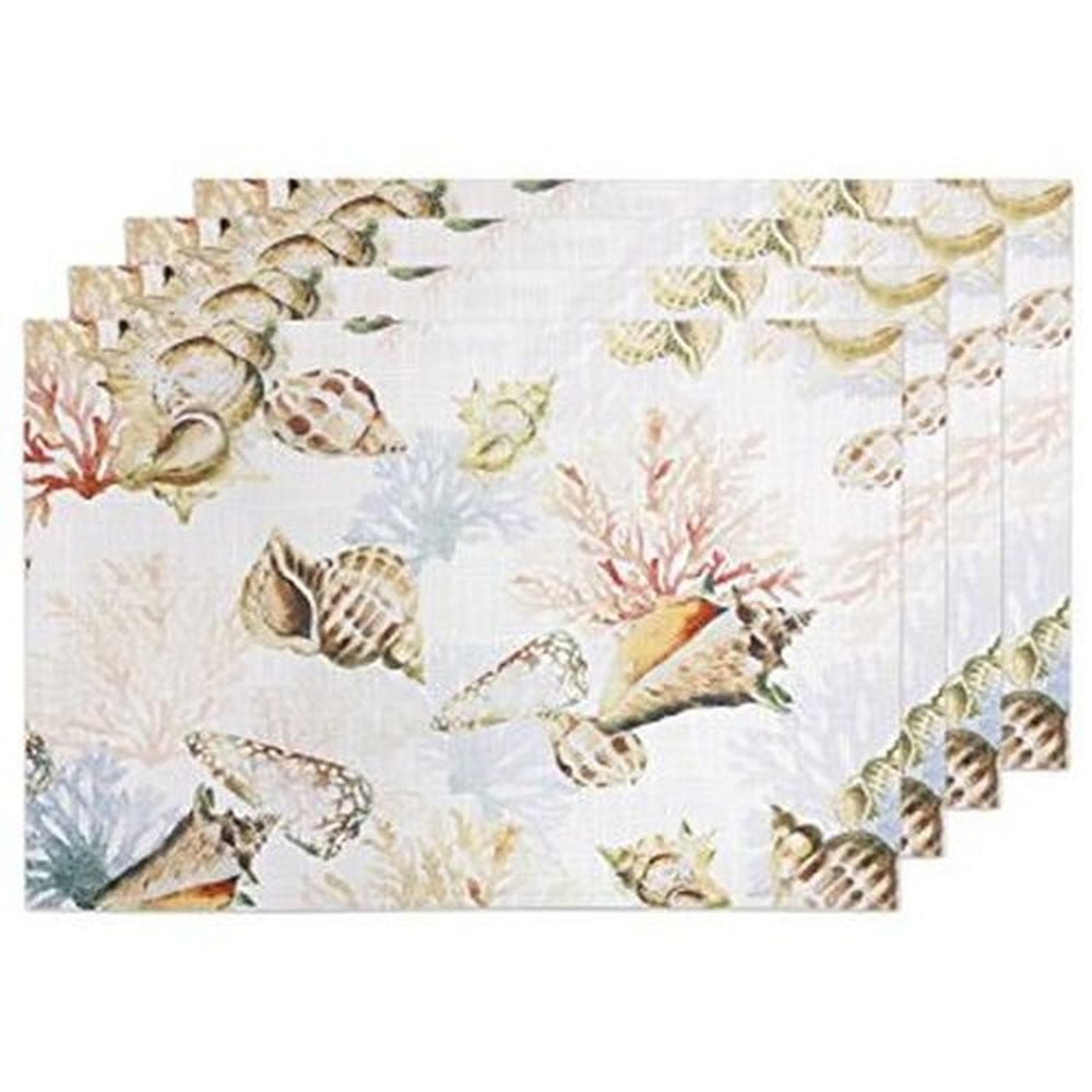 Bardwil Shells Ashore Placemats, Set Of 4, Multicolor - Walmart.com