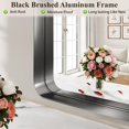 Arched Bathroom Mirror 40"L x 30"W Black Rounded Corner Tempered Glass ...