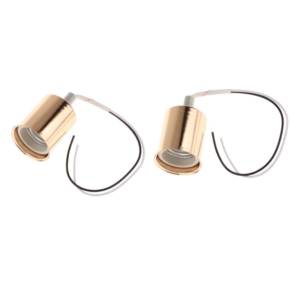 2x Round Lampshade Ceiling Light Holder Chandelier Pendant Socket ...