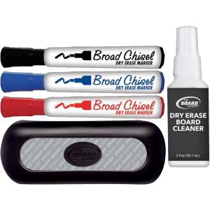 Mega Brands DDP03 Dry Erase Starter Kit with 3 Markers Cleaner Eraser ...