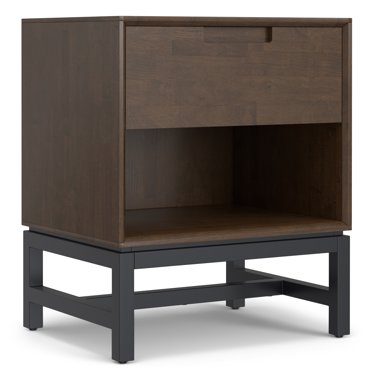 Simpli Home Banting SOLID WOOD Industrial 72 inch Wide Desk in Walnut ...