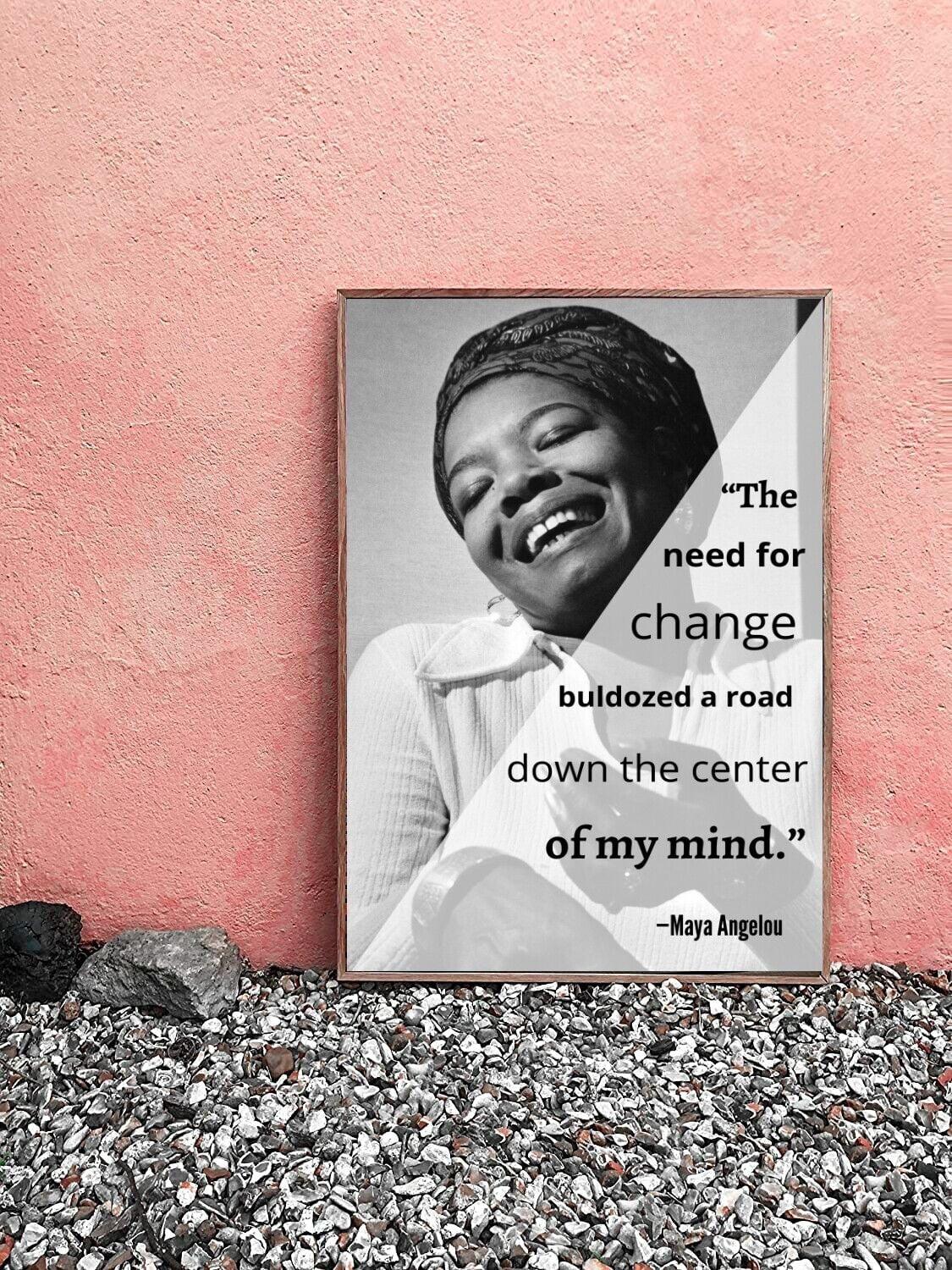 Maya Angelou "Need for Change" Quote Classroom Poster Motivational ...