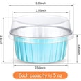 150 Pcs Aluminum Foil Baking Cup Disposable Ramekins with Lids 5oz Mini ...