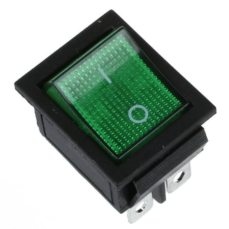 Green Light 4 Pin DPST ON/OFF Snap in Boat Rocker Switch 16A/250V 15A/125V AC | Walmart Canada