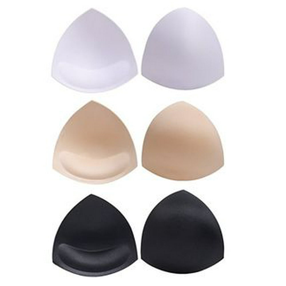 Kaboer Kaboer 3 Pairs Bikini Bra Pads Inserts Soft Push Up Enhancer Pads Swimsuits Triangular