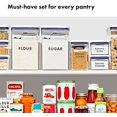 Airtight Dry Food Storage Canister Set, Stackable Baking Ingredient ...