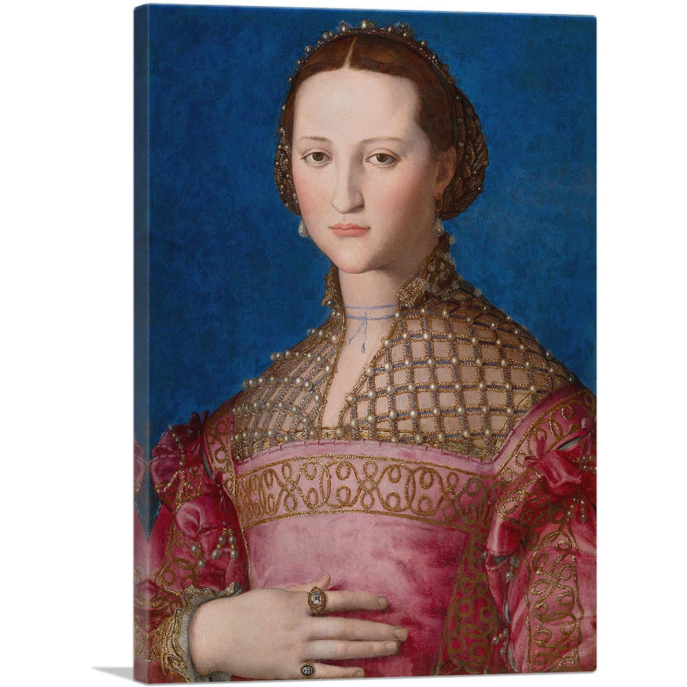 ARTCANVAS Elenora Da Toledo Canvas Art Print by Agnolo Bronzino - Size ...