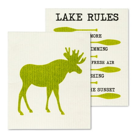 Set Of 2 Moose & Rules Dishcloths | Walmart Canada