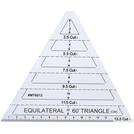 60 Degree Equilateral Triangle Quilting Ruler Transparency Original ...
