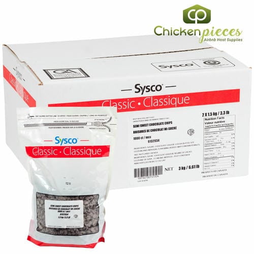 Sysco Classic Chocolate Chip Semi-Sweet 1.5Kg/3.31Lbs - Canadian Made ...