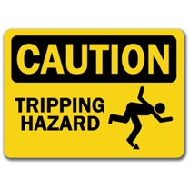 Caution Sign - Tripping Hazard - 10" x 14" OSHA Safety Sign - Walmart.com