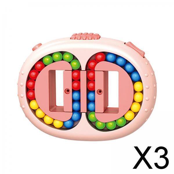 BELOVING 3xCreative Bean Cubes Toys 3D Puzzles for Kids Adults Pink 3 ...