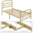 Renwick Astra Sparkling Star-Inspired Design Metal Bed, Twin XL ...