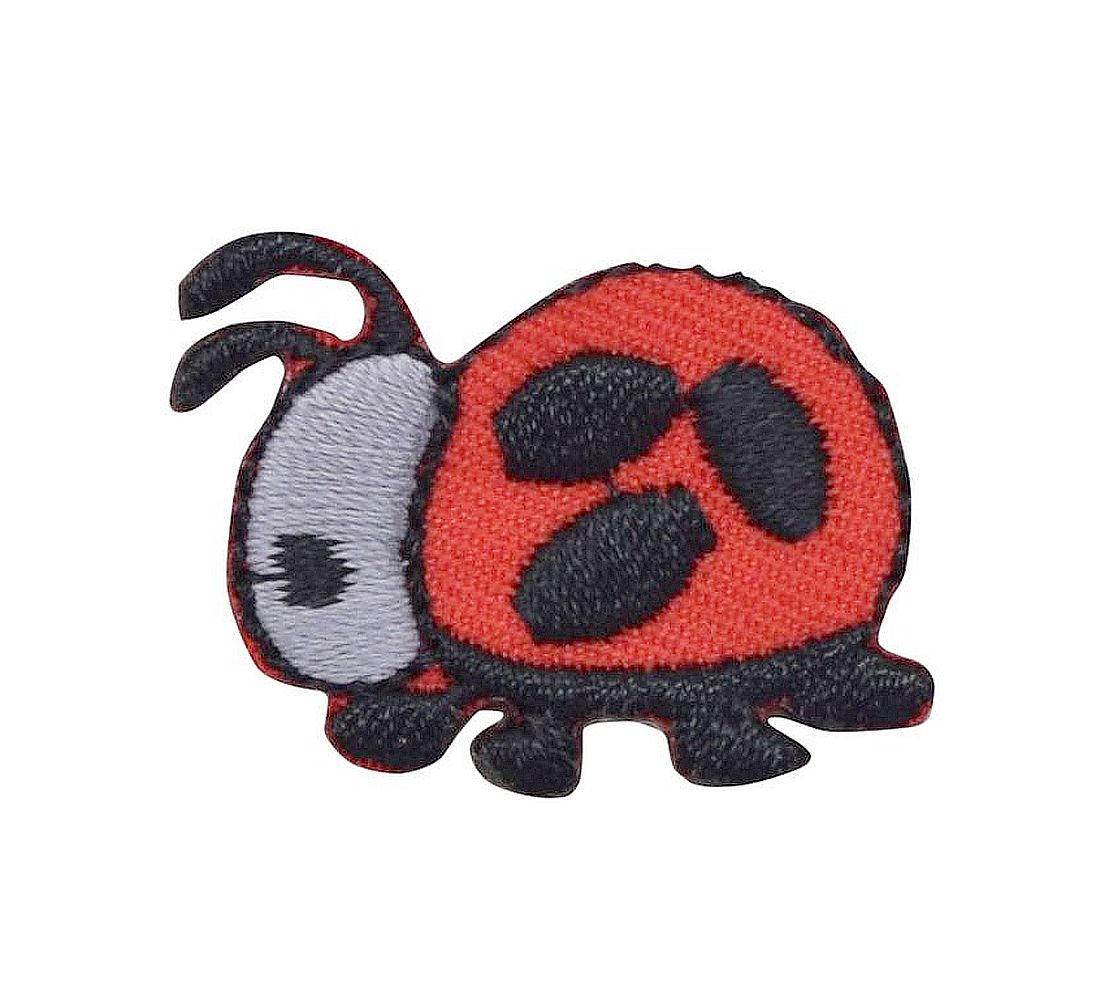 Small Red/Gray Ladybug - Iron on Applique/Embroidered Patch - Walmart.com