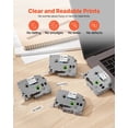 Label Maker Tape 4-Pack 12mm Black on White Label Tape Refill ...