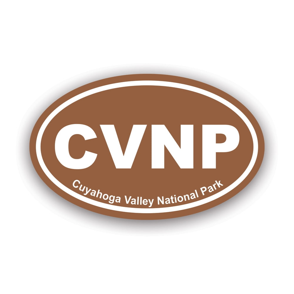 Cuyahoga Valley National Park Brown Oval Sticker Decal - Self Adhesive ...
