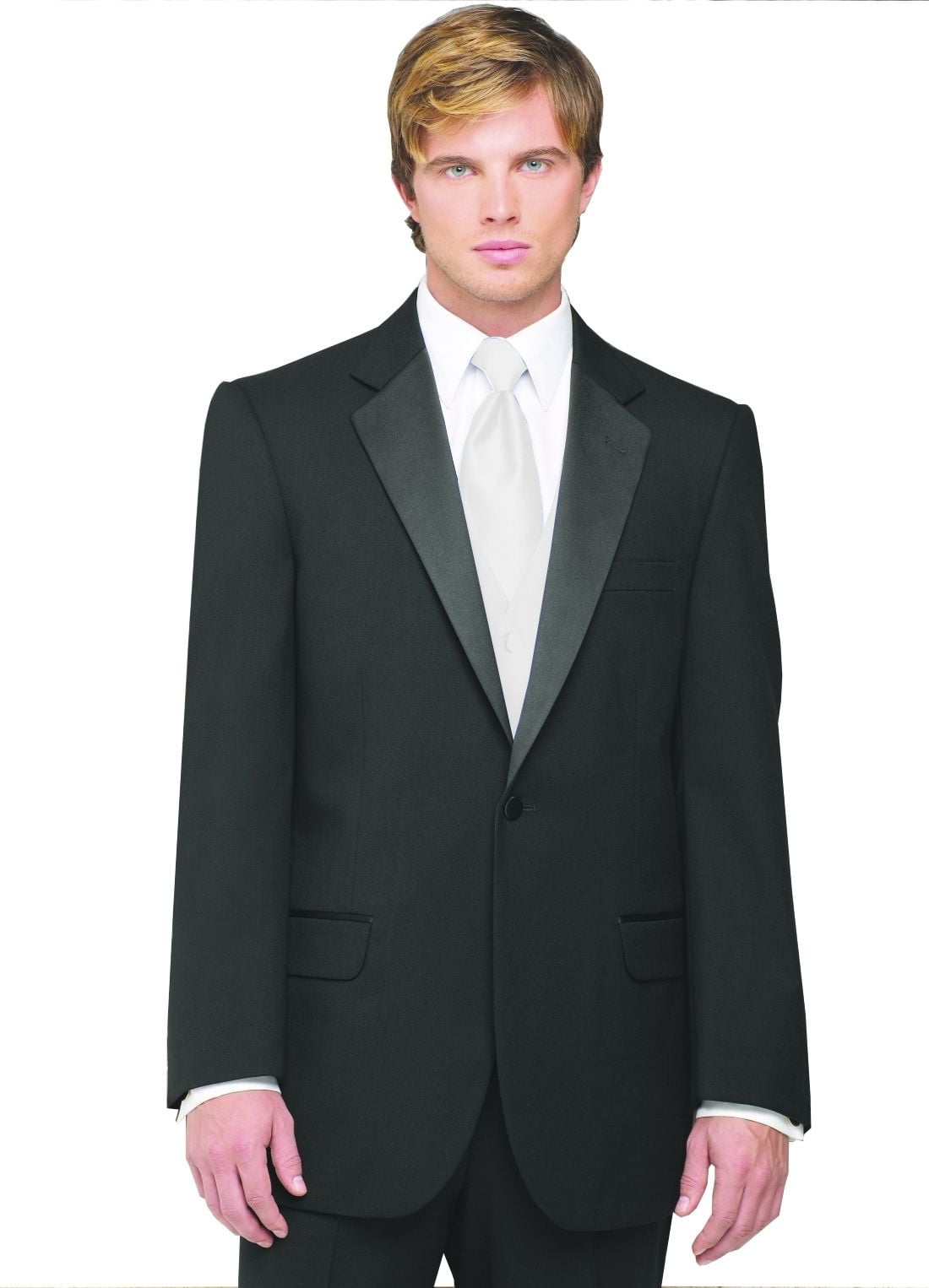 Neil Allyn 7-Piece Formal Tuxedo with Flat Front Pants, Shirt, White ...
