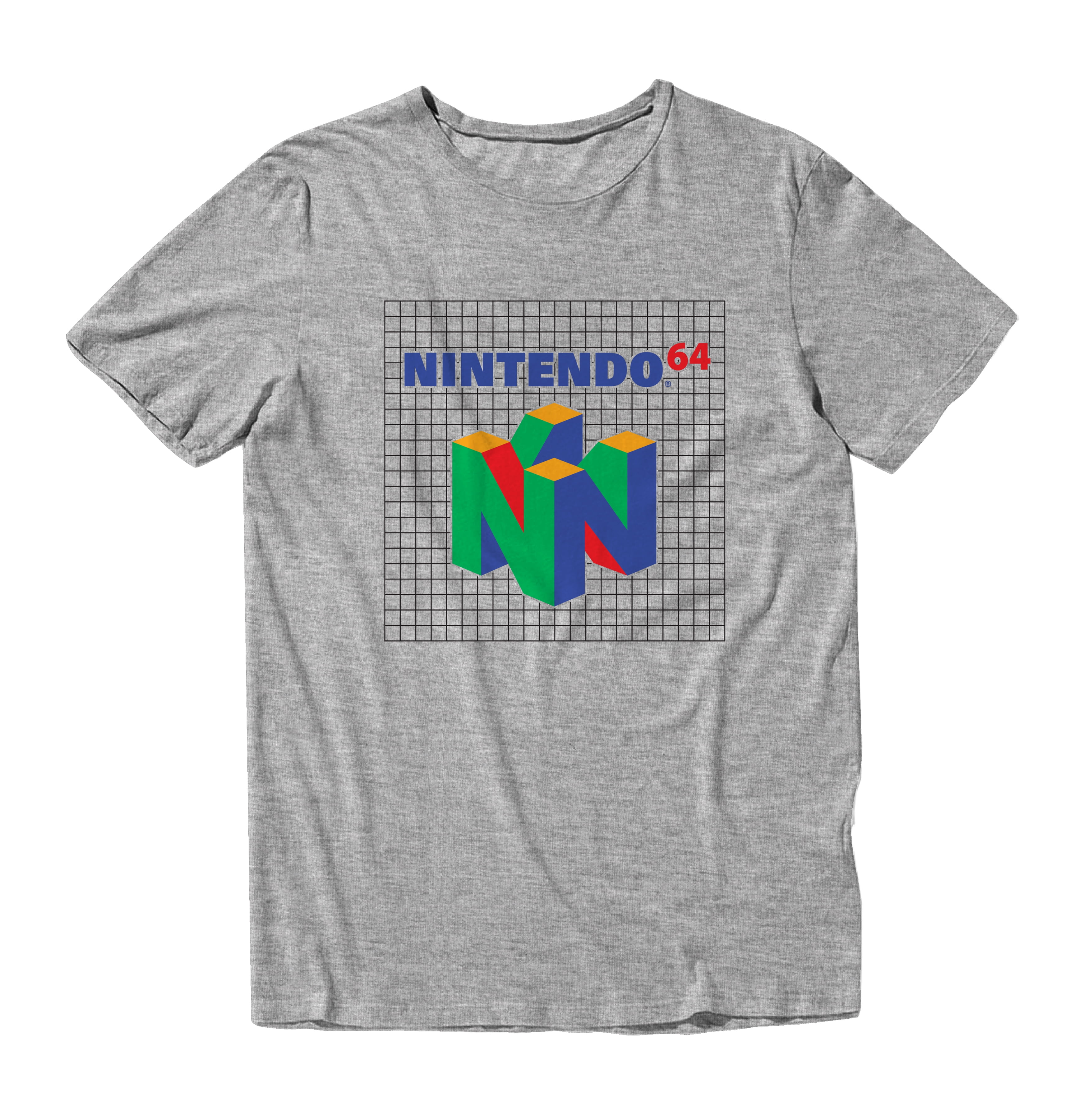 Nintendo N64 Grid Vintage Logo Mens and Womens Short Sleeve T-Shirt ...