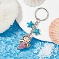 2pc Opaque Resin Pendant Keychain with Starfish Turquoise and Iron ...