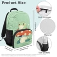 KUIFORTI 17 Inch Cute Frog Mushroom Print Kids School Backpack Large ...