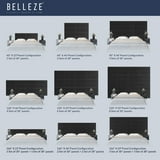 BELLEZE Upholstered Wall Mounted Headboard Panels, Black, Fits Twin to ...