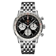 Caravelle Designed By Bulova Men's Chronograph Watch, Black Leather ...