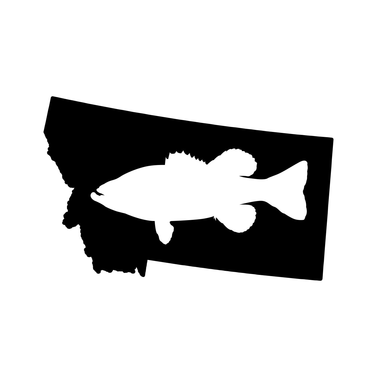 Montana Bass Sticker Decal Die Cut - Self Adhesive Vinyl - Weatherproof ...