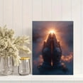 Praying Hands Sun Spiritual Elevation Canvas Print, Serene Home Office ...