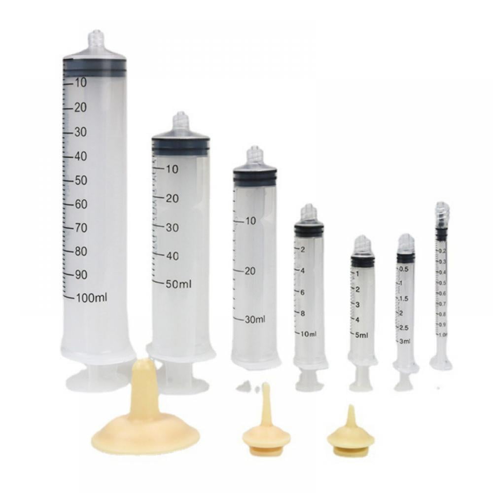 2PCS Clear Baby/Pet Oral Syringe for Milk Medicine Nursing Newborn Pet ...