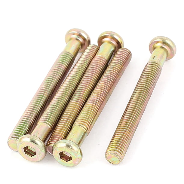 Uxcell M8 x 70mm Threaded 1.25mm Pitch Hex Socket Head Cap Screws Bolts ...