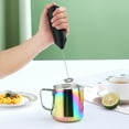 ReaNea Rainbow Milk Frothing Pitcher 12oz Stainless Steel Milk Frother ...