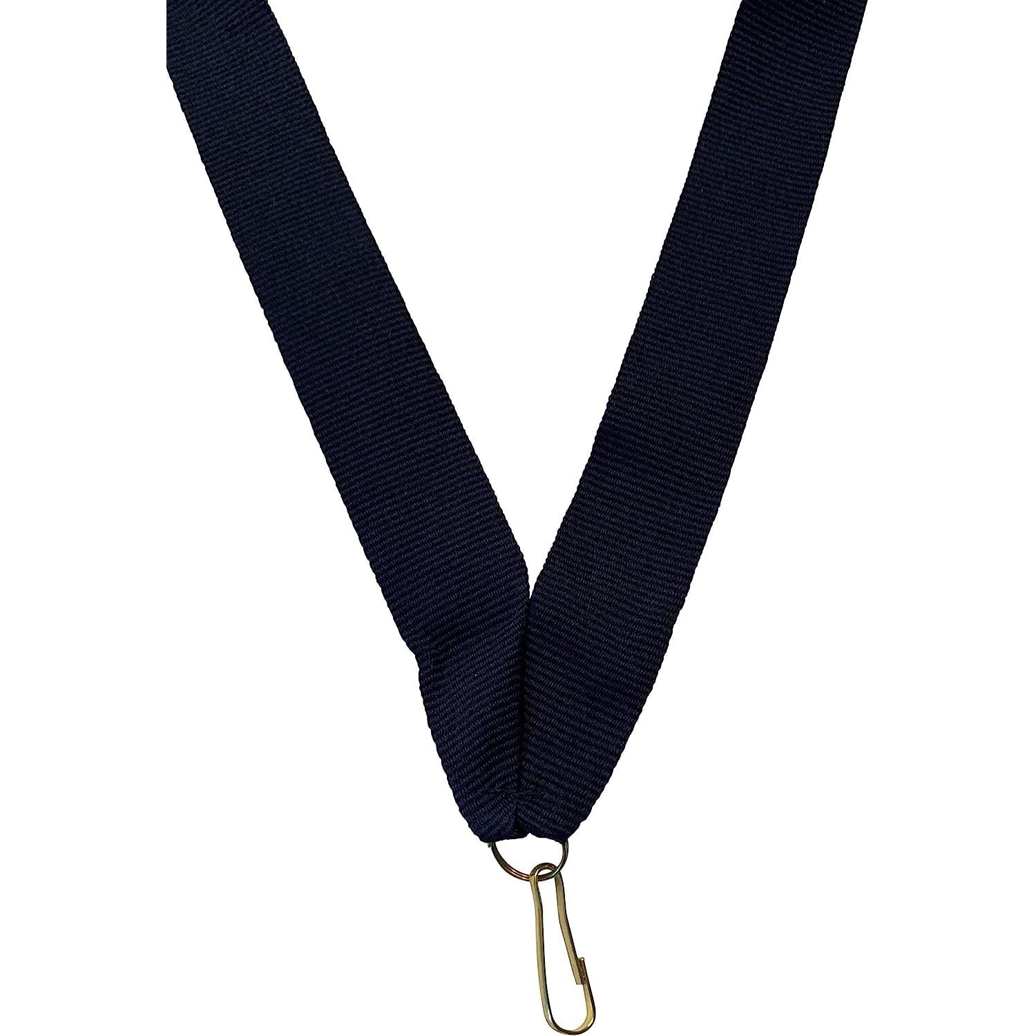 Navy Blue Neck Ribbons for Medals with Snap Clips Flat Lanyard Award ...