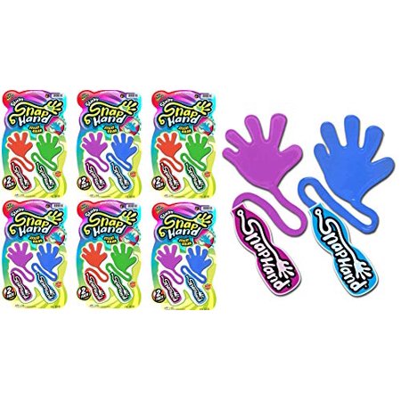 JA-RU Sticky Hands Stretchy Snap Smak Toys (6 Packs) Great Sticky Hand ...