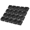 20 Pcs Plastic Square Blanking End Caps Tube Inserts 25mm x 25mm ...