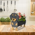 Dengmore Garden Resin Dogs Flower Pot Art Crafts Dog Flower Pot Outdoor ...